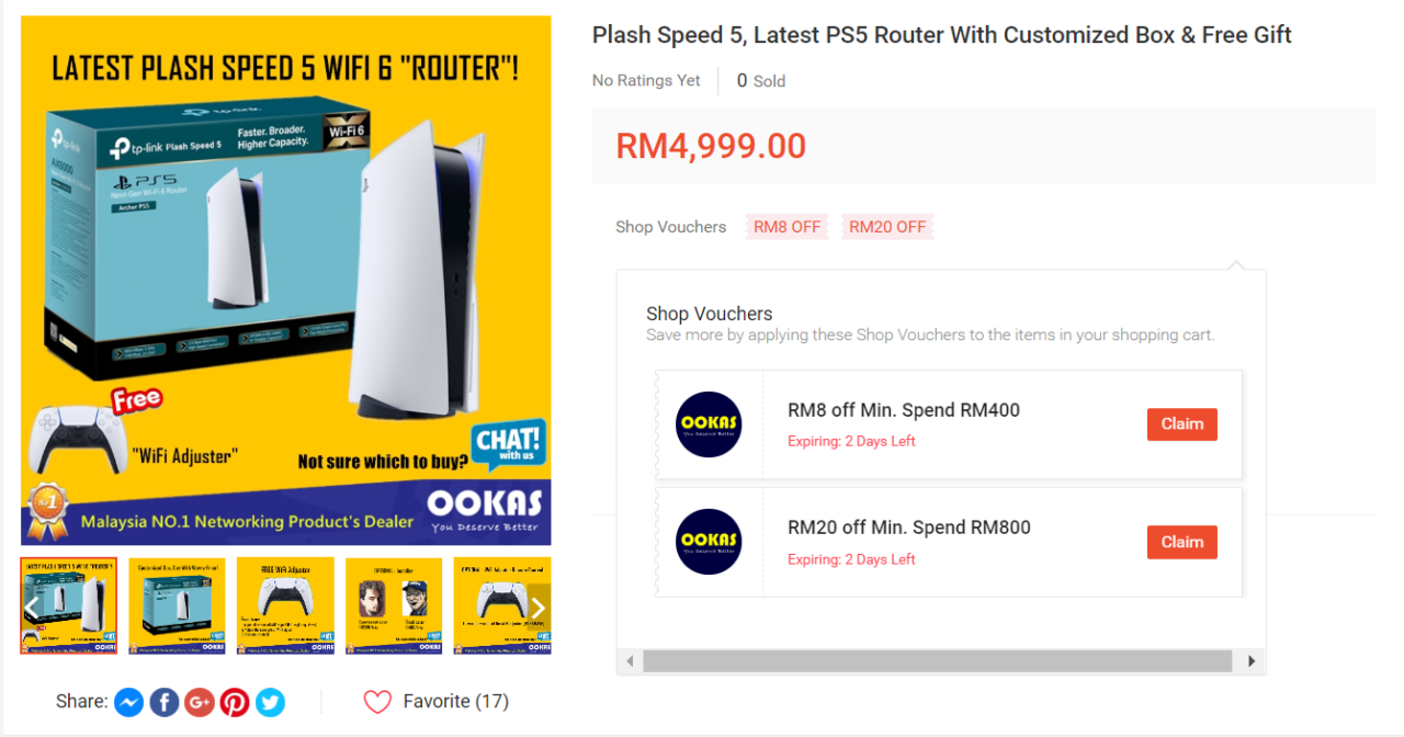 “Plash Speed 5”竟现身在大马Shopee上！售价RM4999，还附送Dual Sense手柄！ - TechNave 中文版